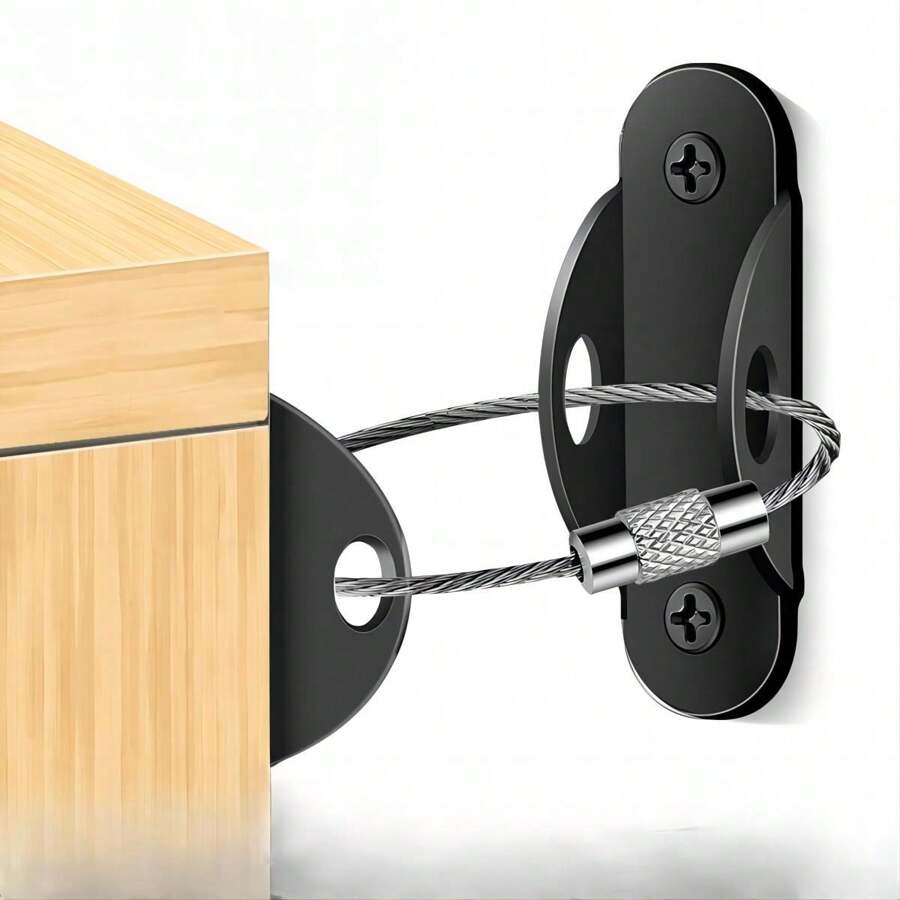 Anti-Tip Furniture Anchor Kit, Adjustable Metal Straps With Thick Plate ...