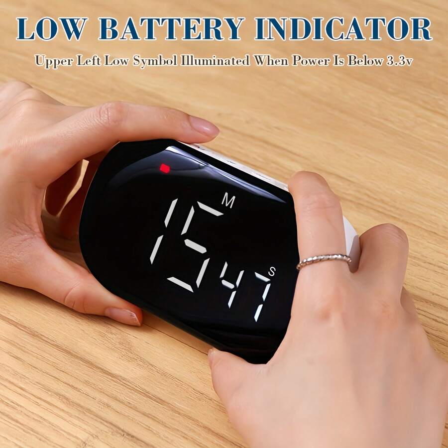 Timer, Digital Kitchen Timer, Visual Timer Large LED Display Magnetic ...