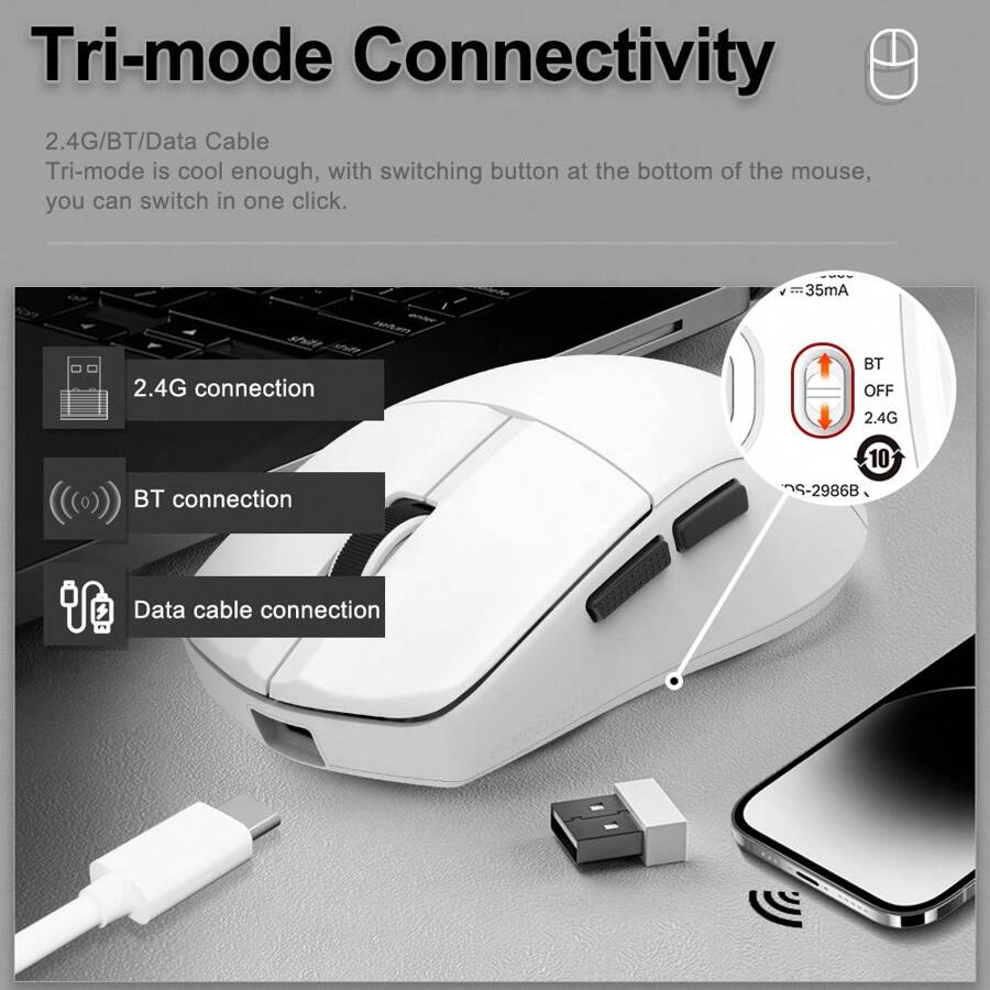 Mouse De Juego Inalámbrico Usb 2.4g E-yooso X-44 1k Compatible Con ...