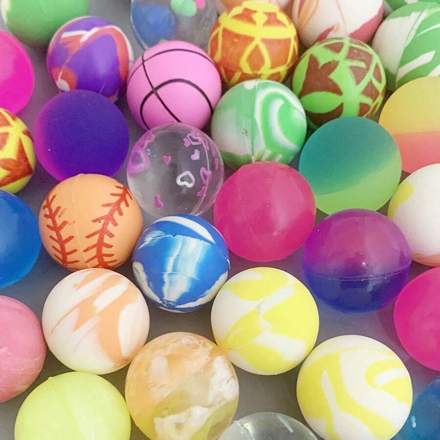 10pcs Colorful Bouncy Balls Toys Mixed Pattern High Bouncy Balls For ...
