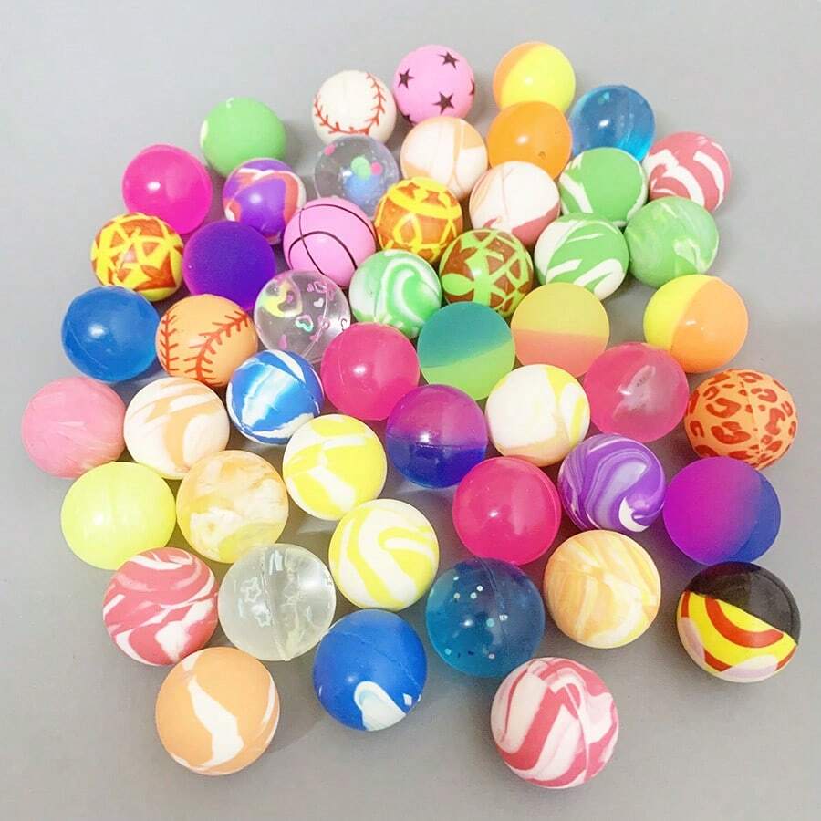 10-20pcs Colorful Bouncy Balls Toys Mixed Pattern High Bouncy Balls For ...