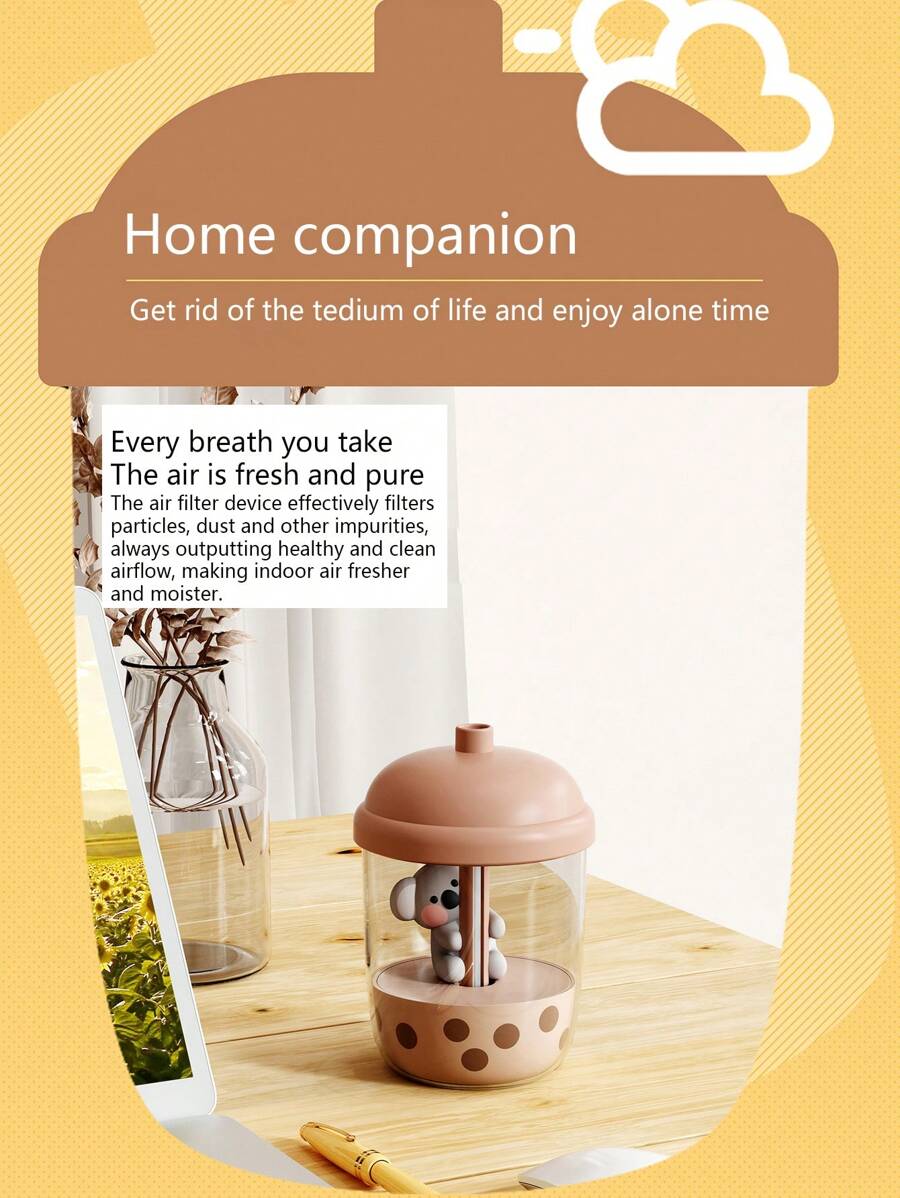 450ml Portable Humidifier, Mini Cool Mist Humidifier With Koala-Theme ...