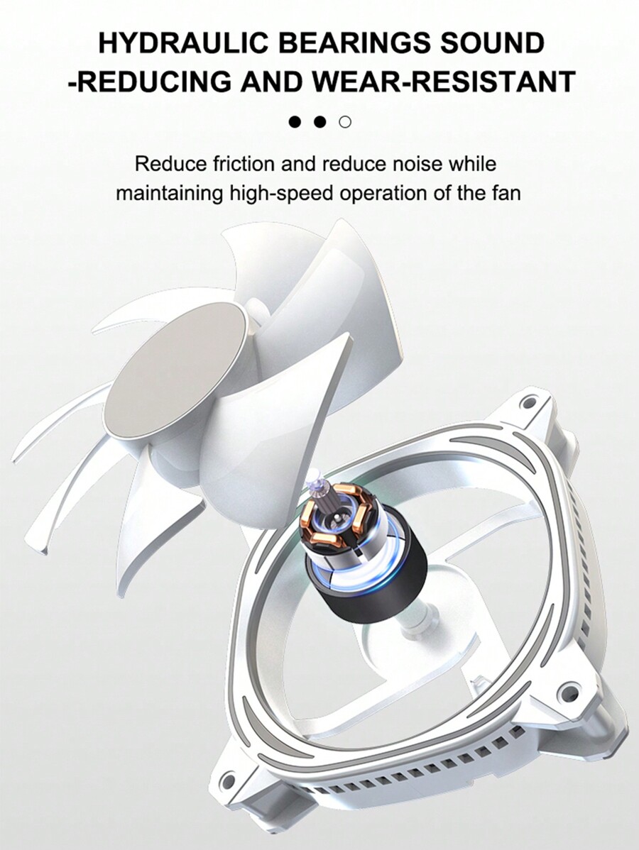 Golden Field Wind Craftsman Computer Case Fan 12CM Ultra-Quiet LED ...