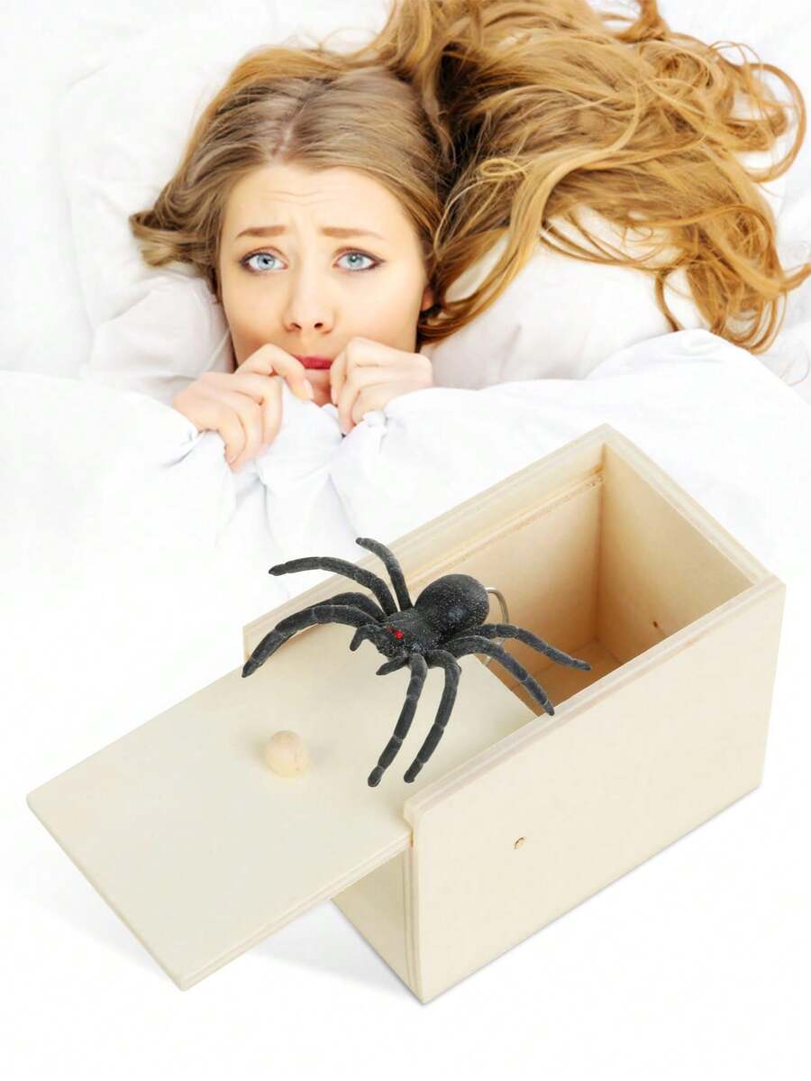 1pc-Scared Whole Man Spoofing Bugs Box Spider Box Scary Horror Small ...
