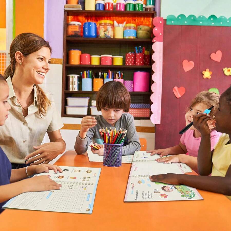 4pcs/Pack Reusable Handwriting Practice Copybook Magic Practice ...