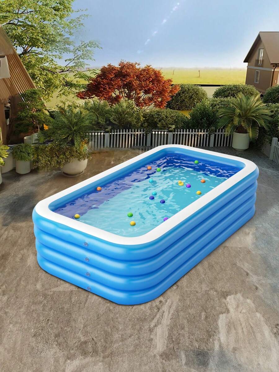 Ein aufblasbarer Pool mit den Abmessungen 83*53*26 Zoll, 2,1 m Vier ...