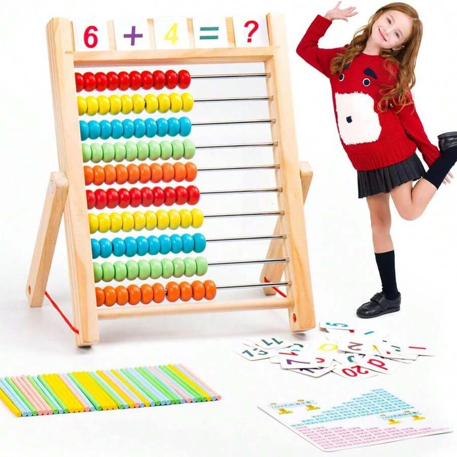 Montessori Math Toys Wooden Abacus Educational Counting Frames Toy ...