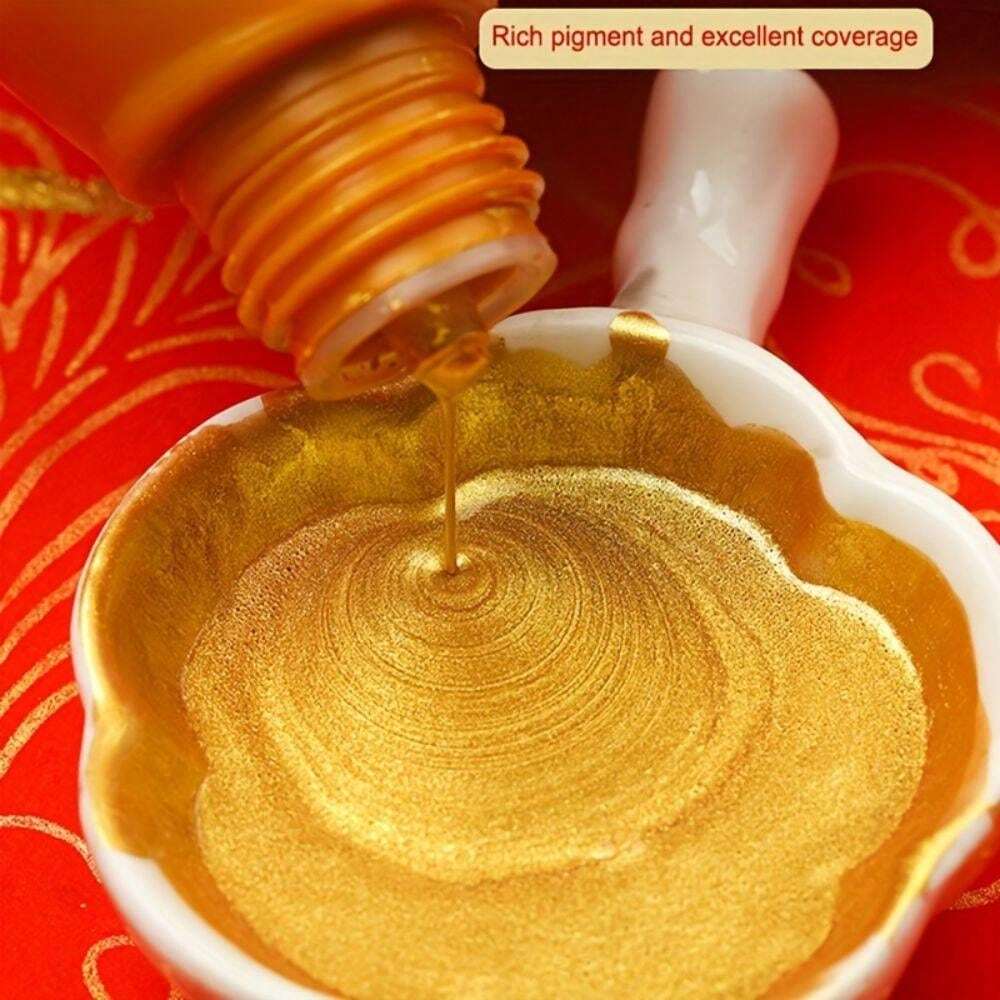 Chinese Calligraphy Ink With Golden Pigment, For Writing Lucky Words ...