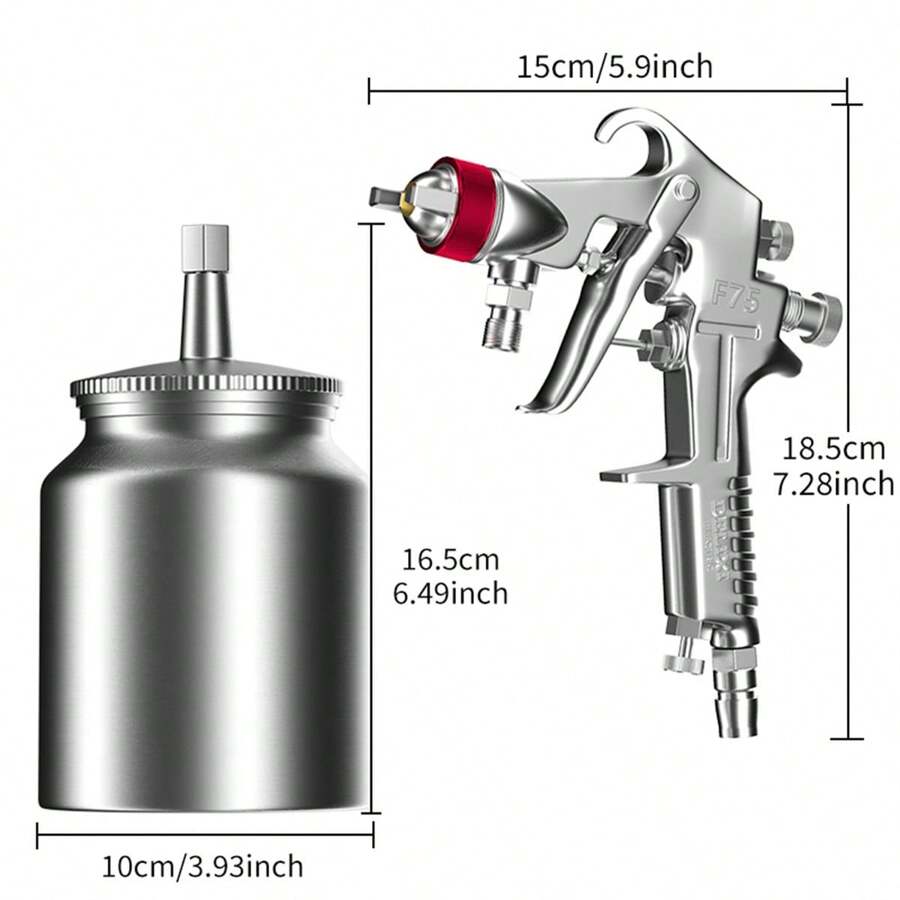 Spray Gun Spray Car Paint Pot Pneumatic Household Oil Paint Latex Paint ...