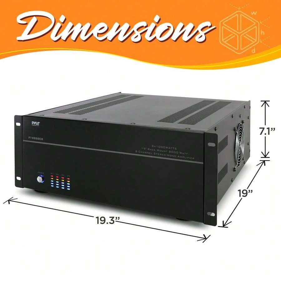 8-Channel Home Theater Amplifier [Multi-Zone Audio Source Control] Rack ...