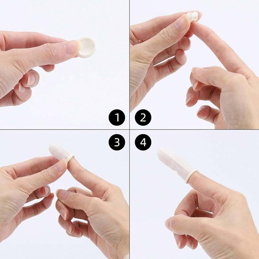 1 Bag Of 100/200 Disposable Latex Finger Cots, For Beauty, Acne ...
