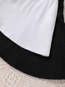 Tween Girl Two-Piece Set Of Loose Retro High-Waisted A-Line Skirts ...