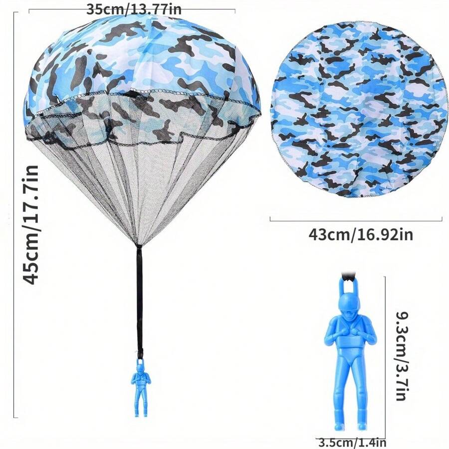 3pcs/Set Camouflage Parachute Toys Outdoor Flying Parachute Outside ...