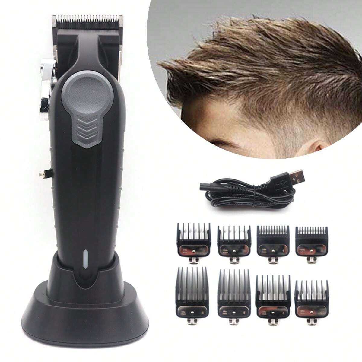 Professional Rechargeable Portable Men's Hair Clipper DLC Blade ...