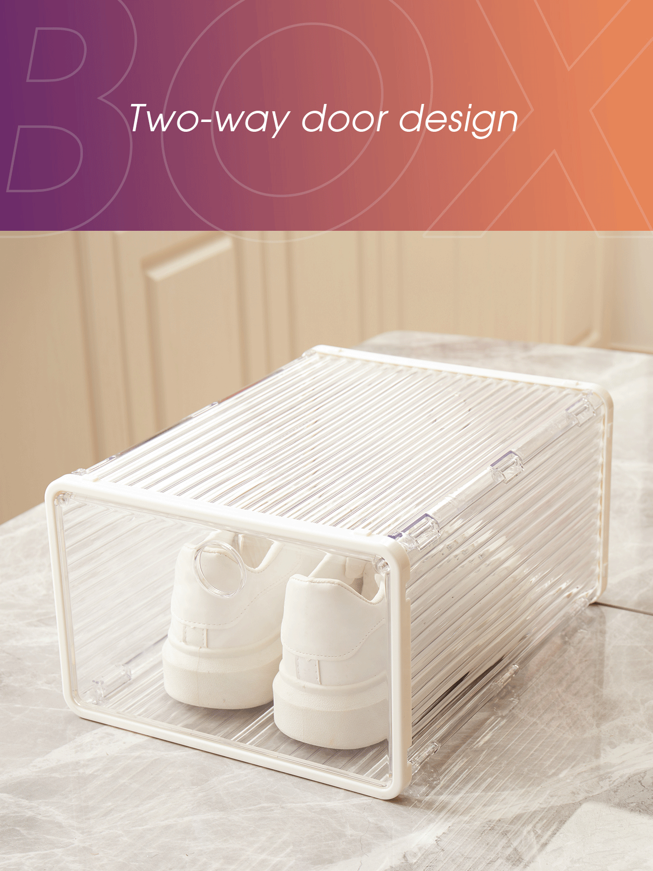 Shoe Tree + Transparent Plastic Shoe Box, Shoe Storage Display Box ...