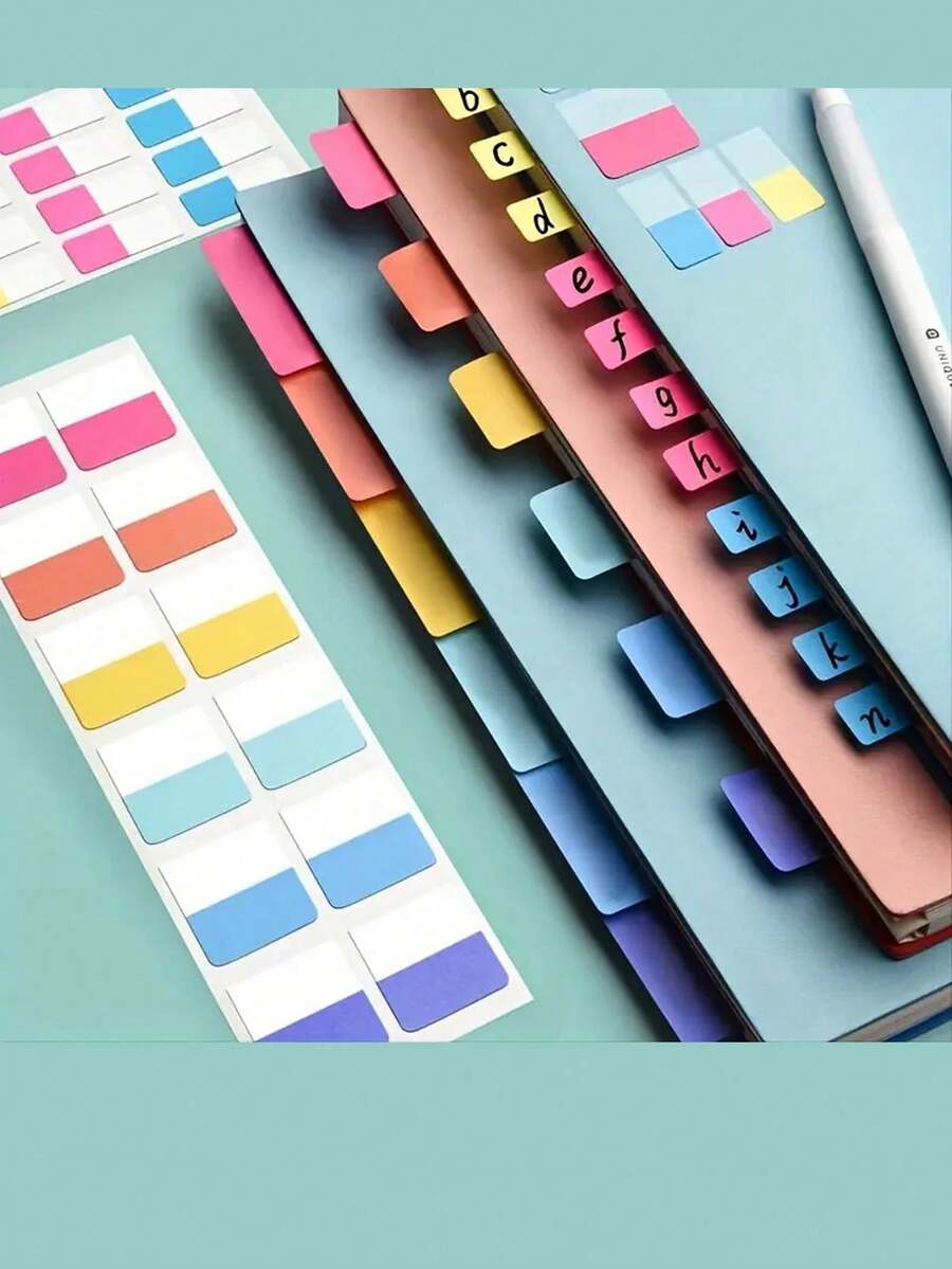 120 Pieces 10 Pages Paper Label Index Stickers, Multi-Purpose Index ...