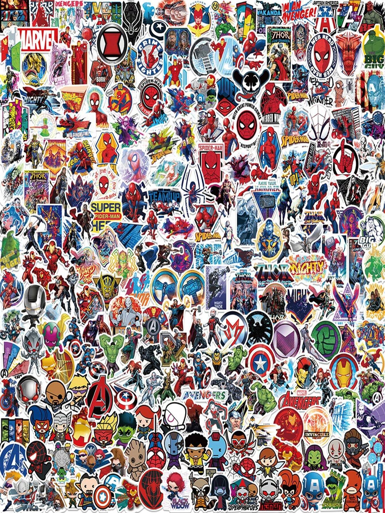 250PCS The Avengers Cartoon Animation Series Stickers Super Collection ...