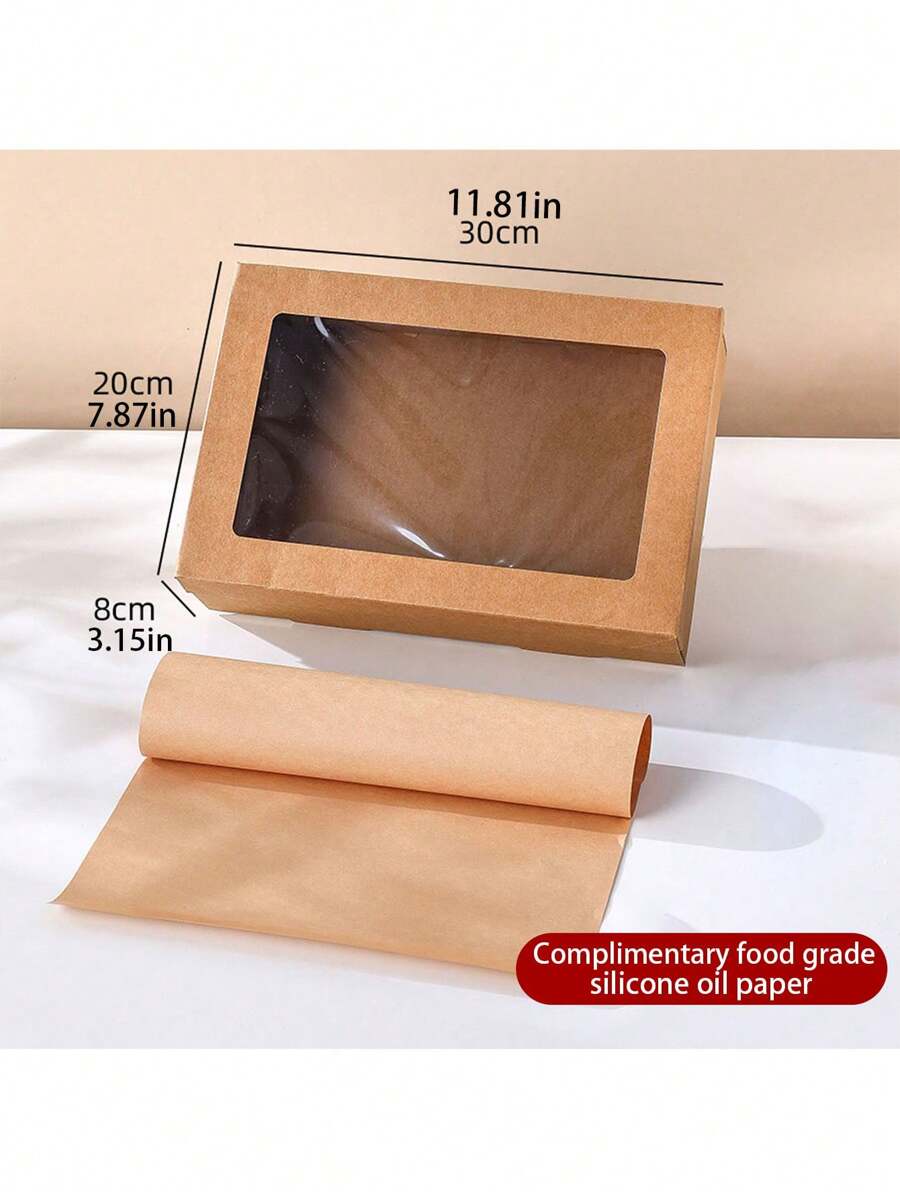 Disposable Kraft Paper Picnic Box For Outdoor Use, For Fruits, Sushi ...