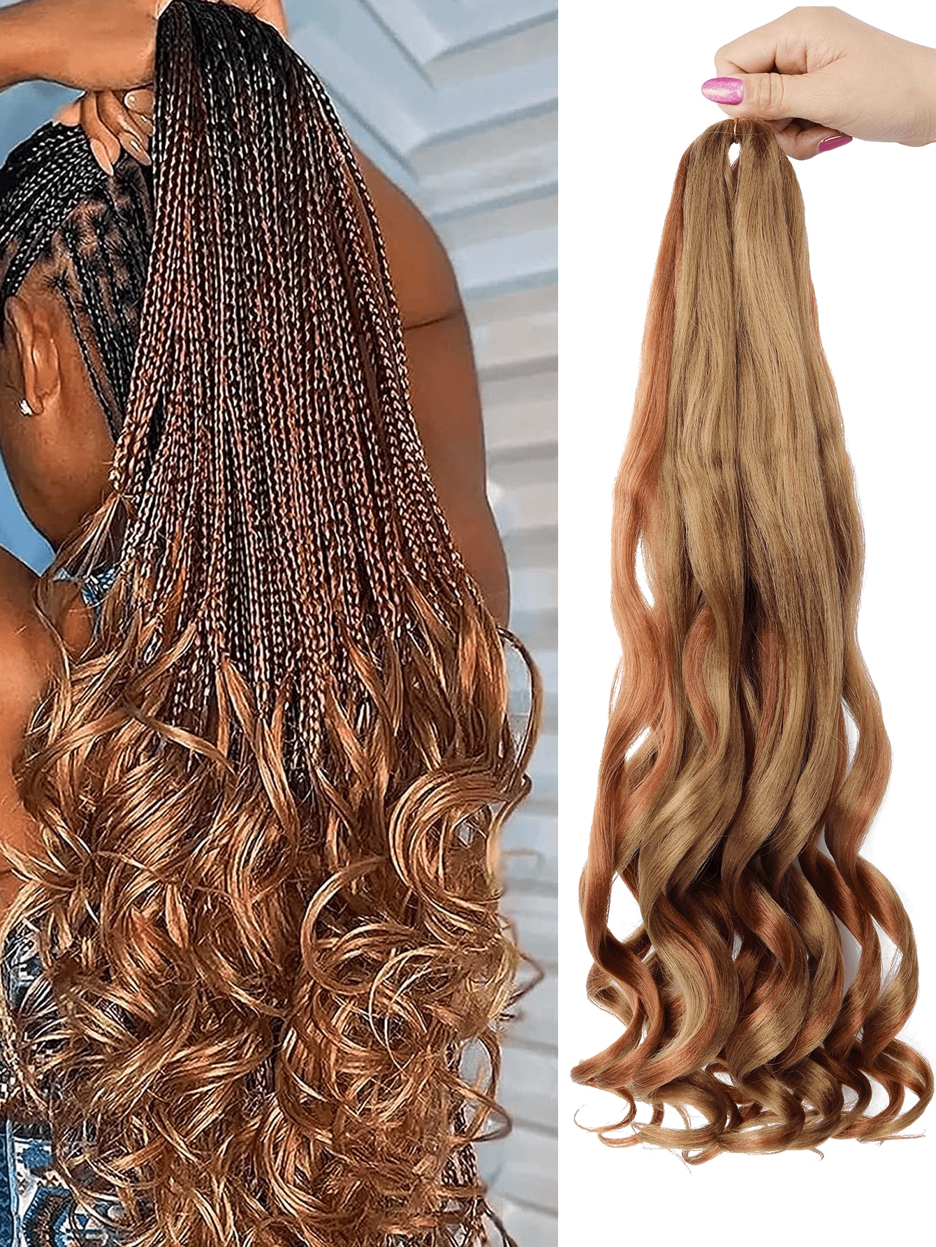Perience 22 Inch Bouncy Braiding Hair Pre Stretched, Easy Braid French ...