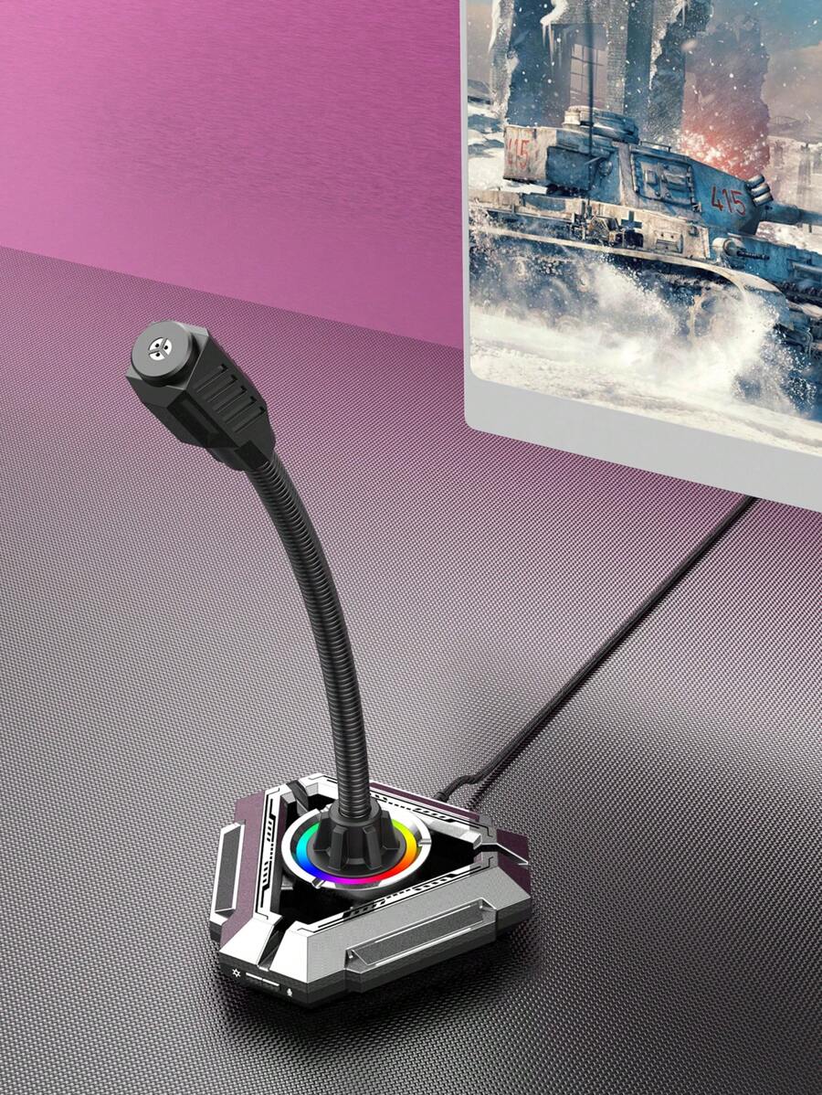 Desktop Gaming Conference Microphone, 360 Degree Omnidirectional Pickup ...