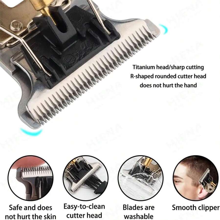 LARGNER Professional Hair Clippers For Men- Hair Cutting Kit & Zero Gap ...