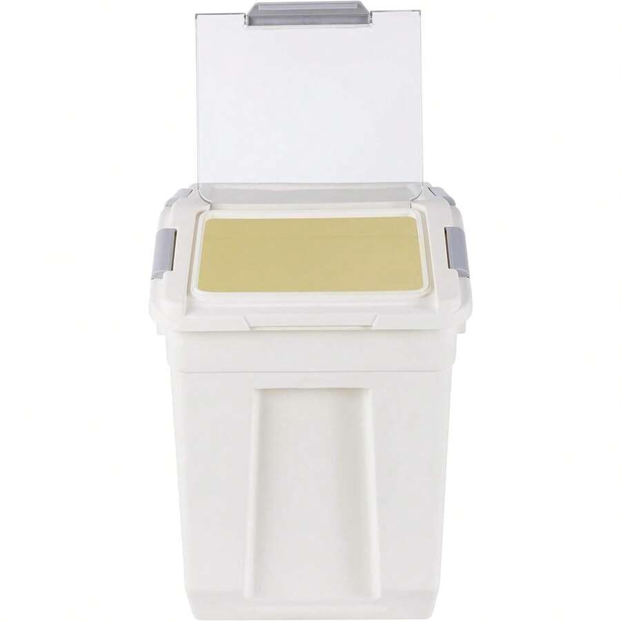 Flour Storage Container 25 Lb 25 Liters With Wheels Seal Locking Lid PP ...