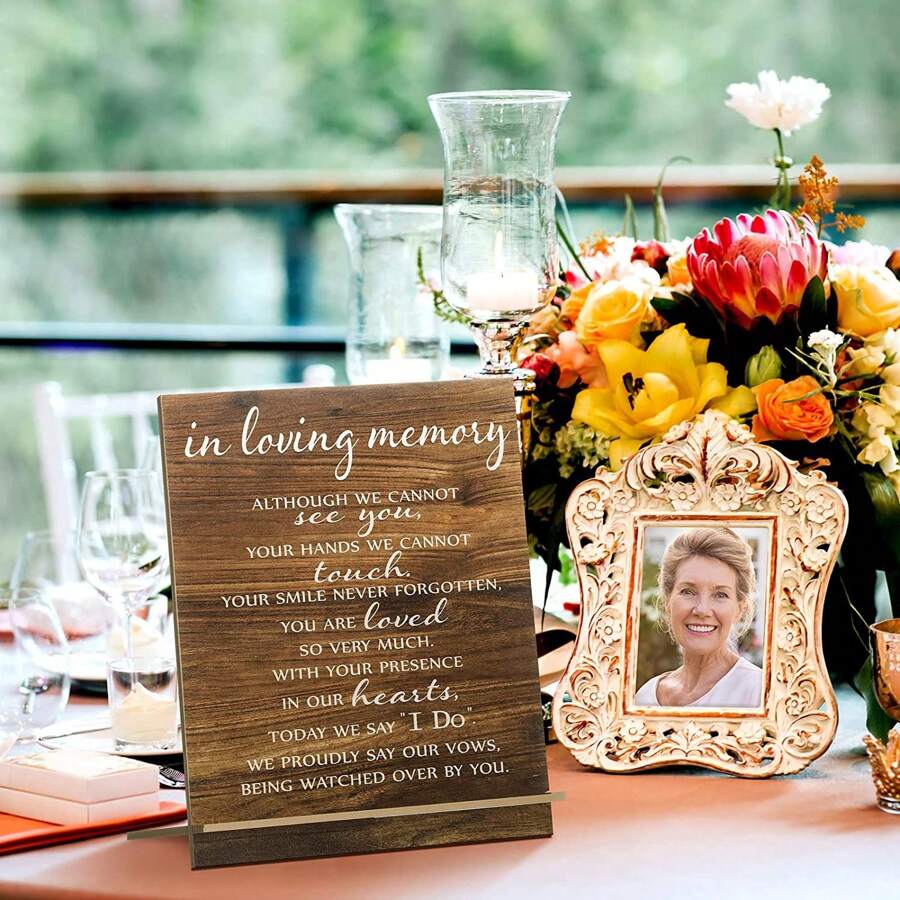 1pc Memorial Table Sign For Wedding, Wedding Wooden Decorations For ...