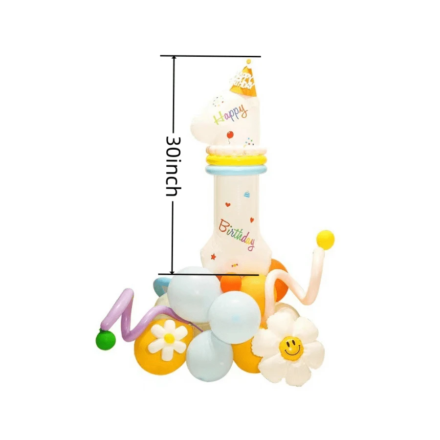Decorative Decoration Of Children's Birthday Party Scene With White ...