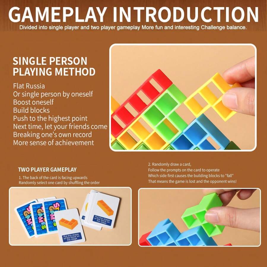 Dinosaur Stacking Tetra Tower Game For Kids Family Game Night, Balance ...