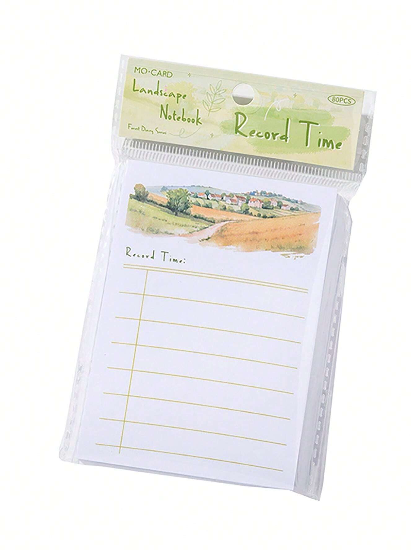 80 Sheets Super White Leather Memo Pad, Forest Diary Series College ...