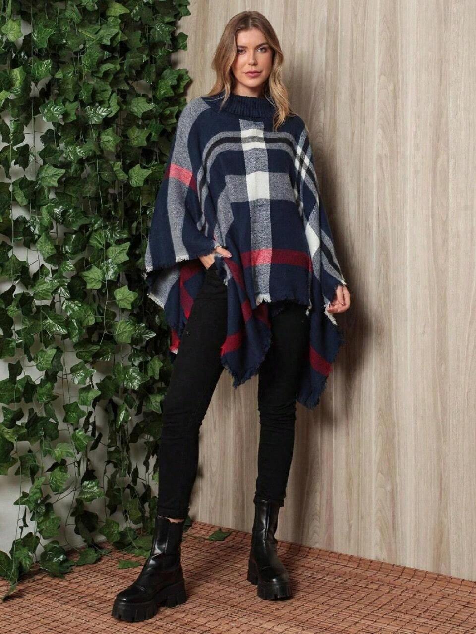 Belala Moda Capo de casaco novo de inverno Material de lã | SHEIN Brasil
