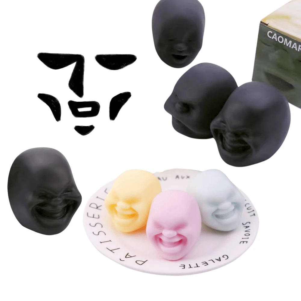 Novelty Tpr Human Face Ball Toy With Funny Facial Expression (Random ...