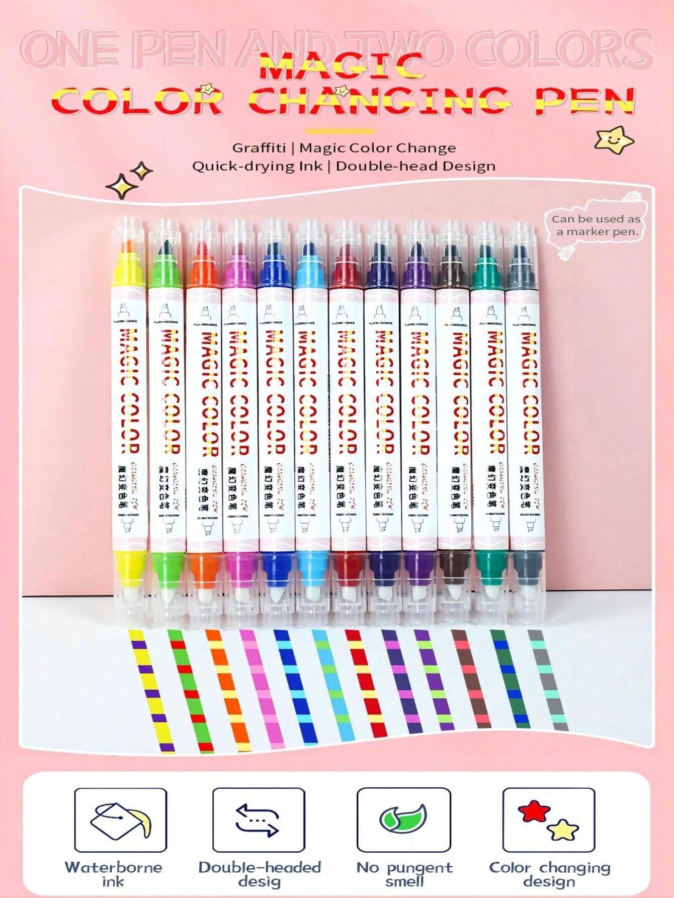 Color Changing Marker Pastel Marker Highlighter Magic Marker Color ...