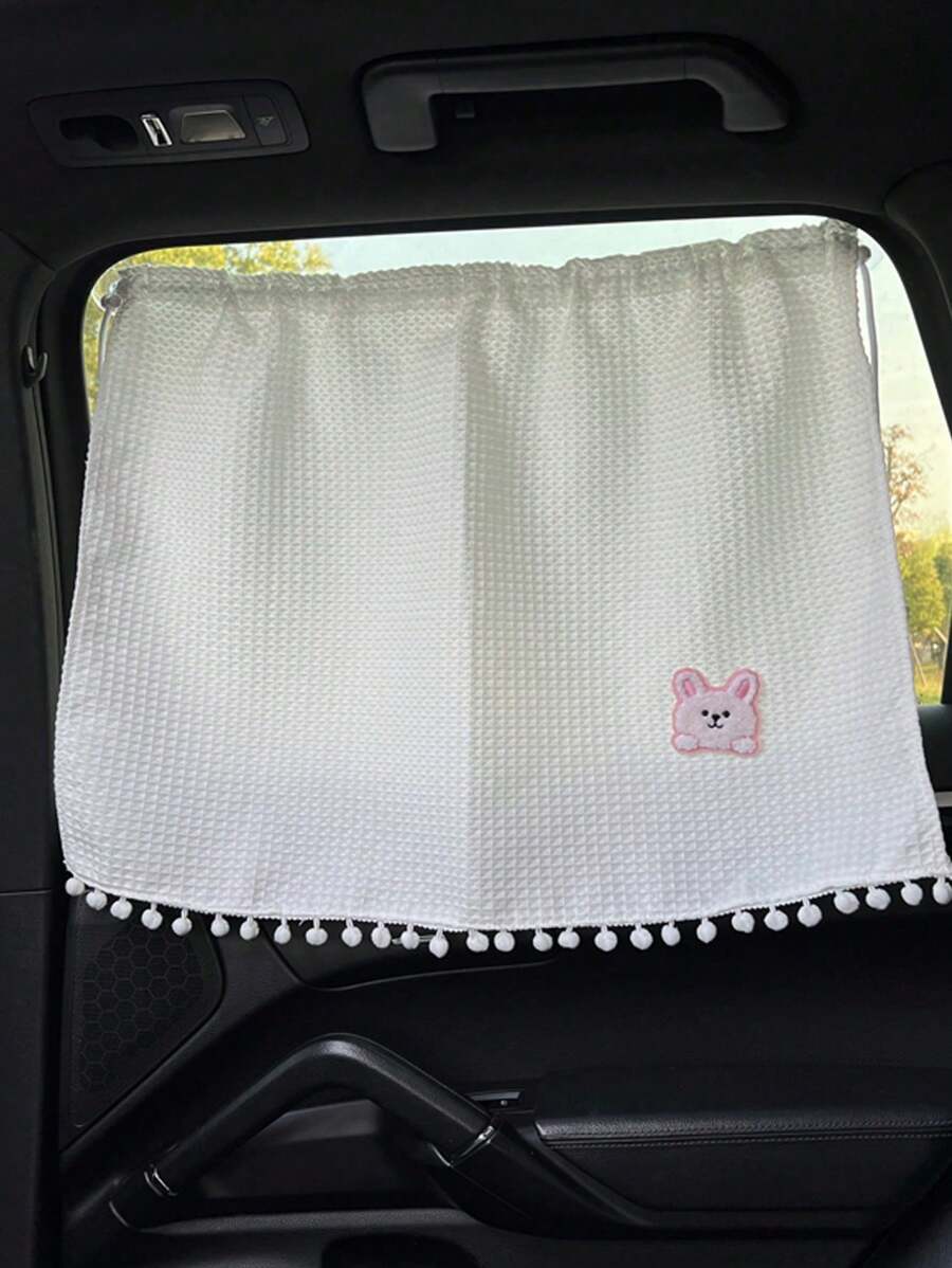 Ins Style Car Sunshade Awning, Cute Wafer Grid Car Sun Protection ...