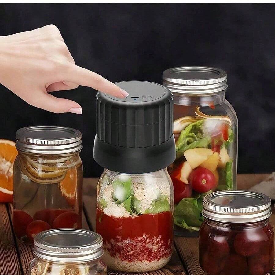 12 Piece Set Electric Mason Jar Vacuum Sealer Kit With Vacuum Sealer ...