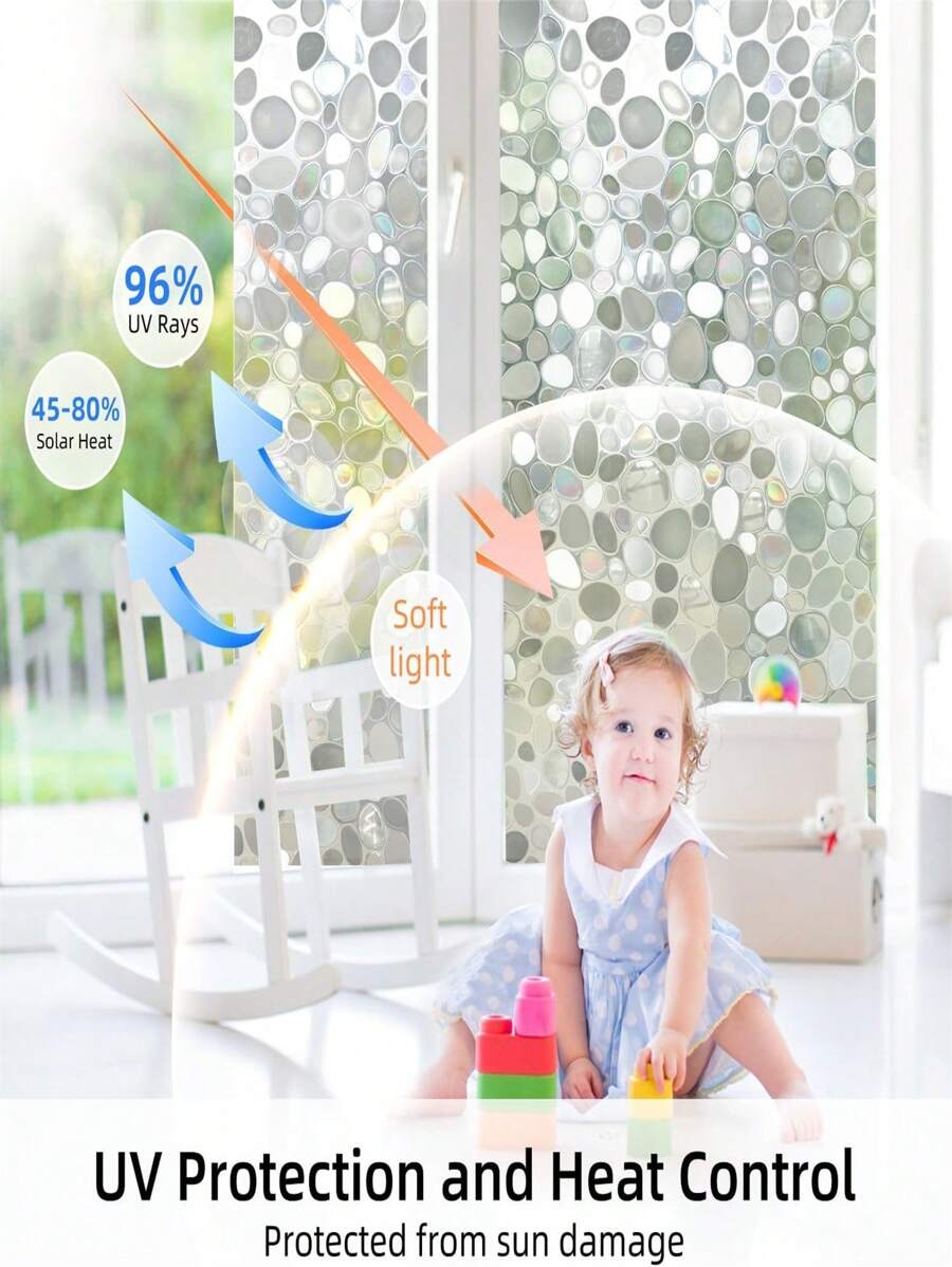 Window Privacy Film, 3D Decals Stained Glass Window Tint For Home ...