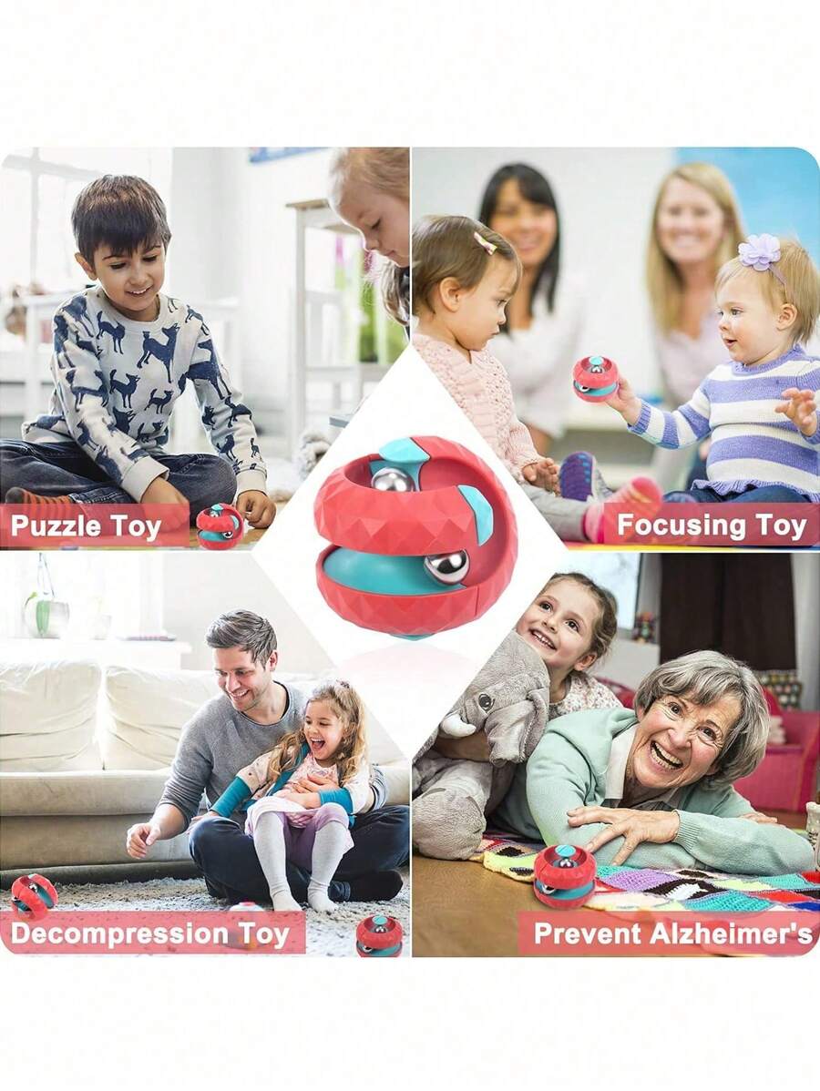 1pc Diamond Pattern Orbiting Gyroscope, Rolling Ball Fingertip ...