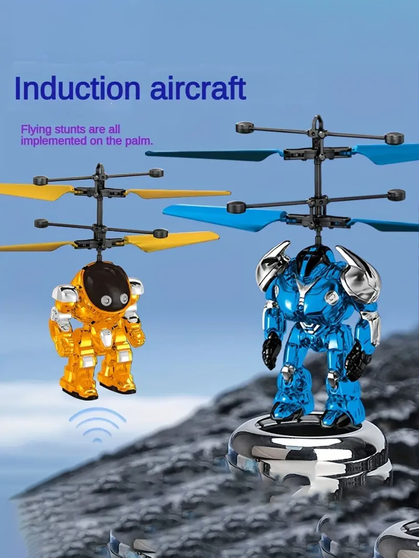 Smart Induction Flying Aircraft, Led Lighted Robot Warrior Induction ...