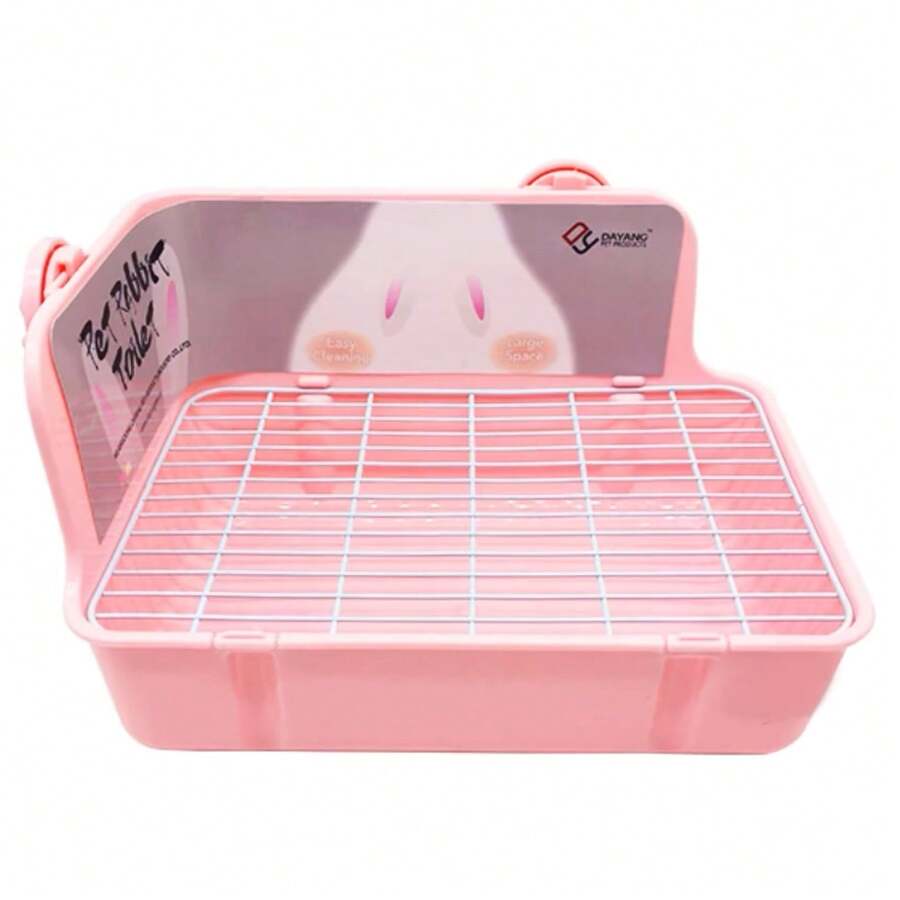 Large Square Bunny And Hamster Litter Box With Fastening Clamp | SHEIN UK