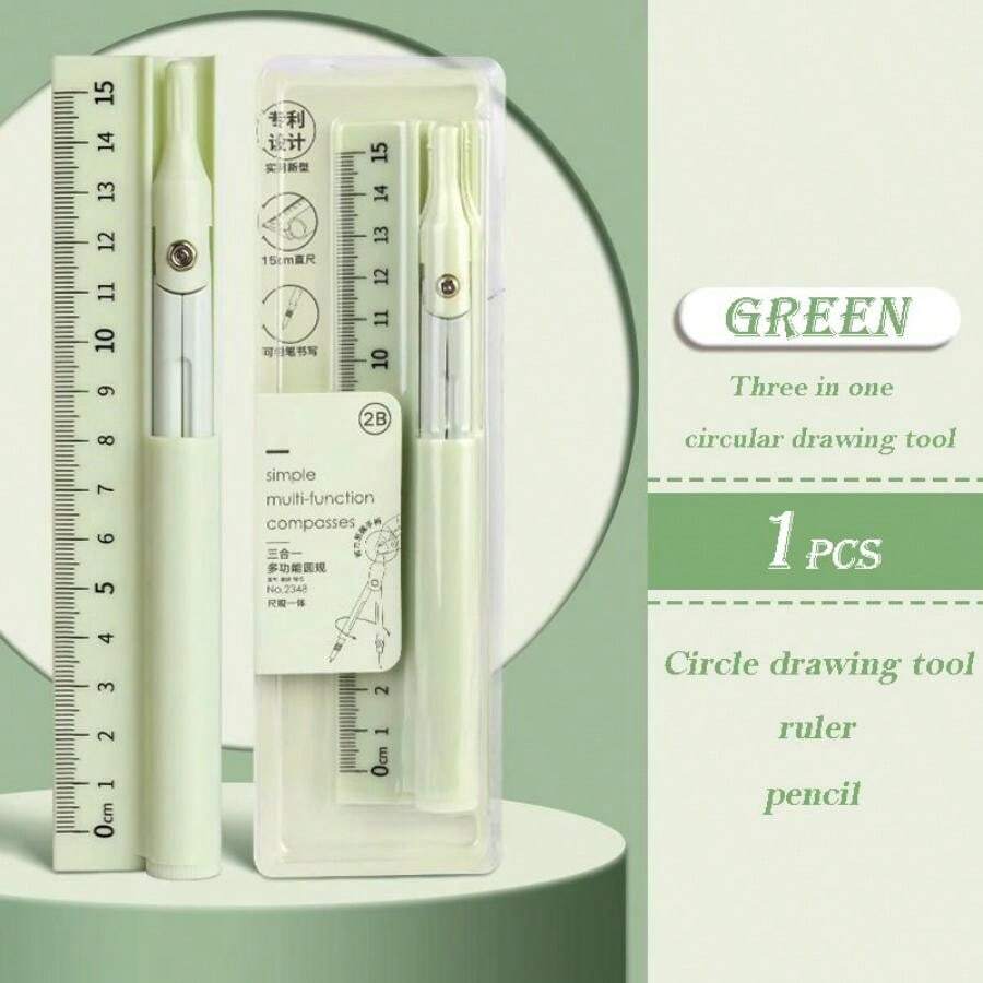 Multi-Functional Compass Set, Student Compass And Straight Ruler Set ...