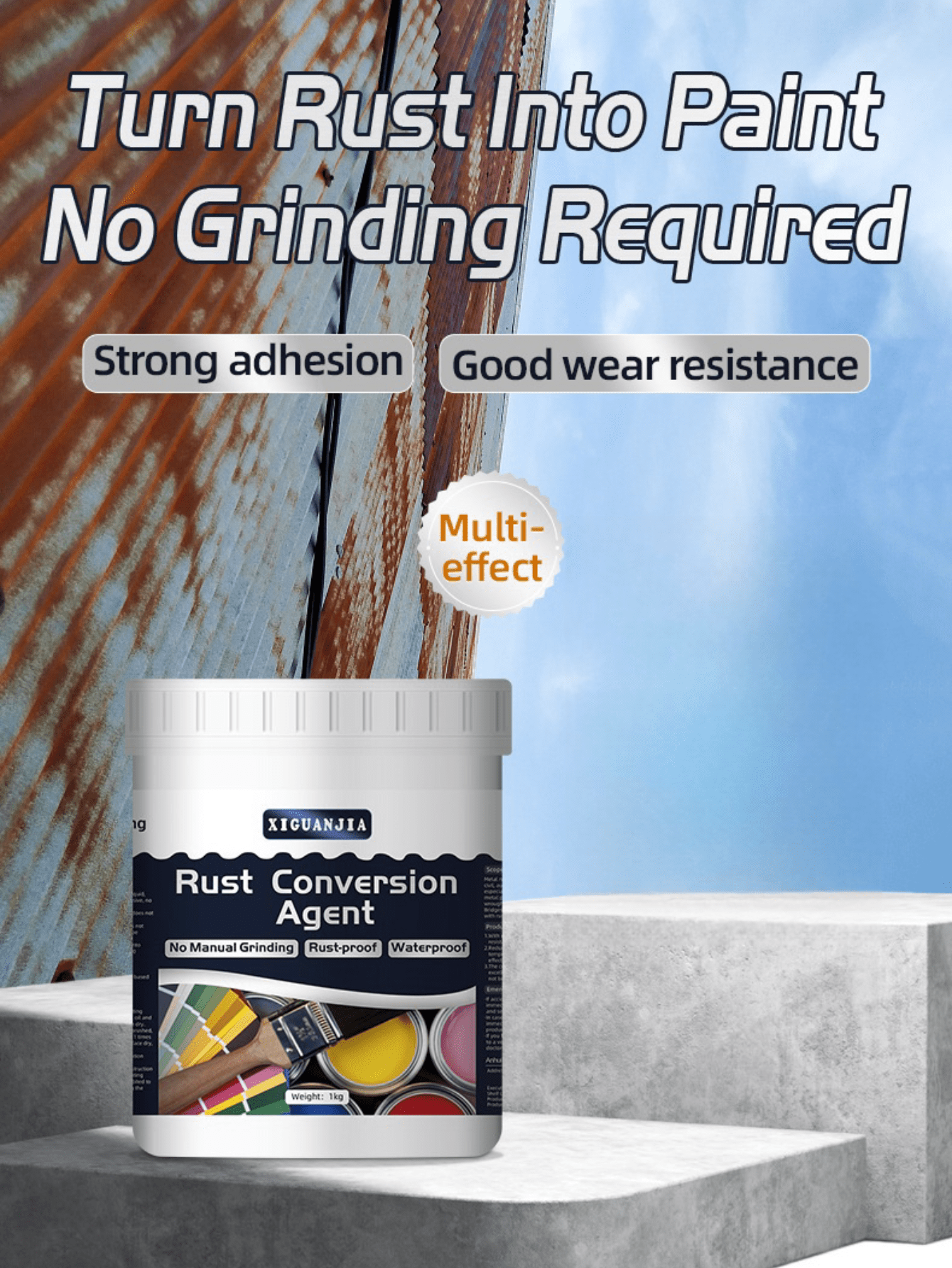 Rust Converter Paint For Refurbishing Color Steel Tile, No Grinding ...
