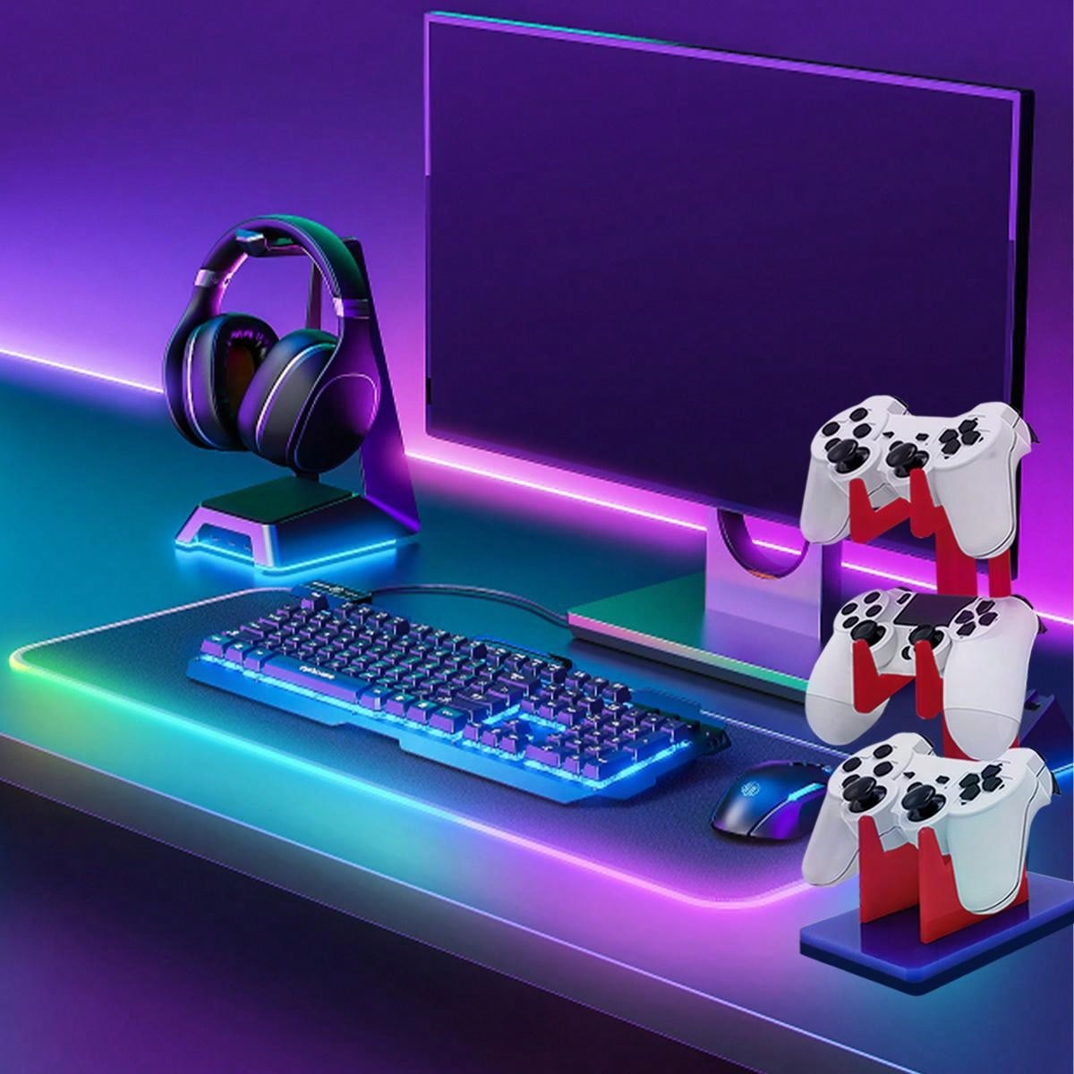 Acrylic Multi-Tier Universal Game Controller Headset Holder Stand For ...