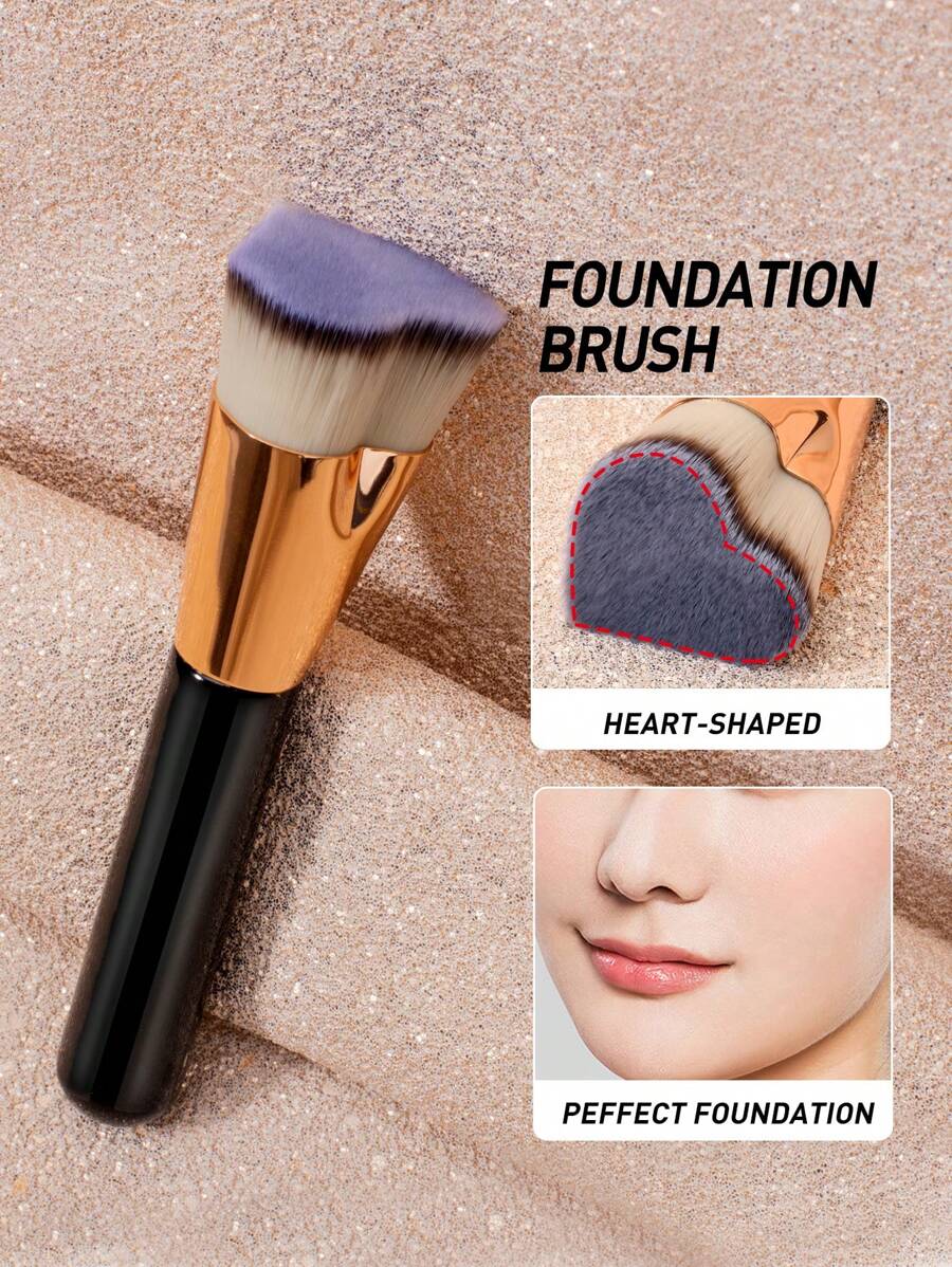 Soft Black Triangular Makeup Brush With One Piece For Foundation ...
