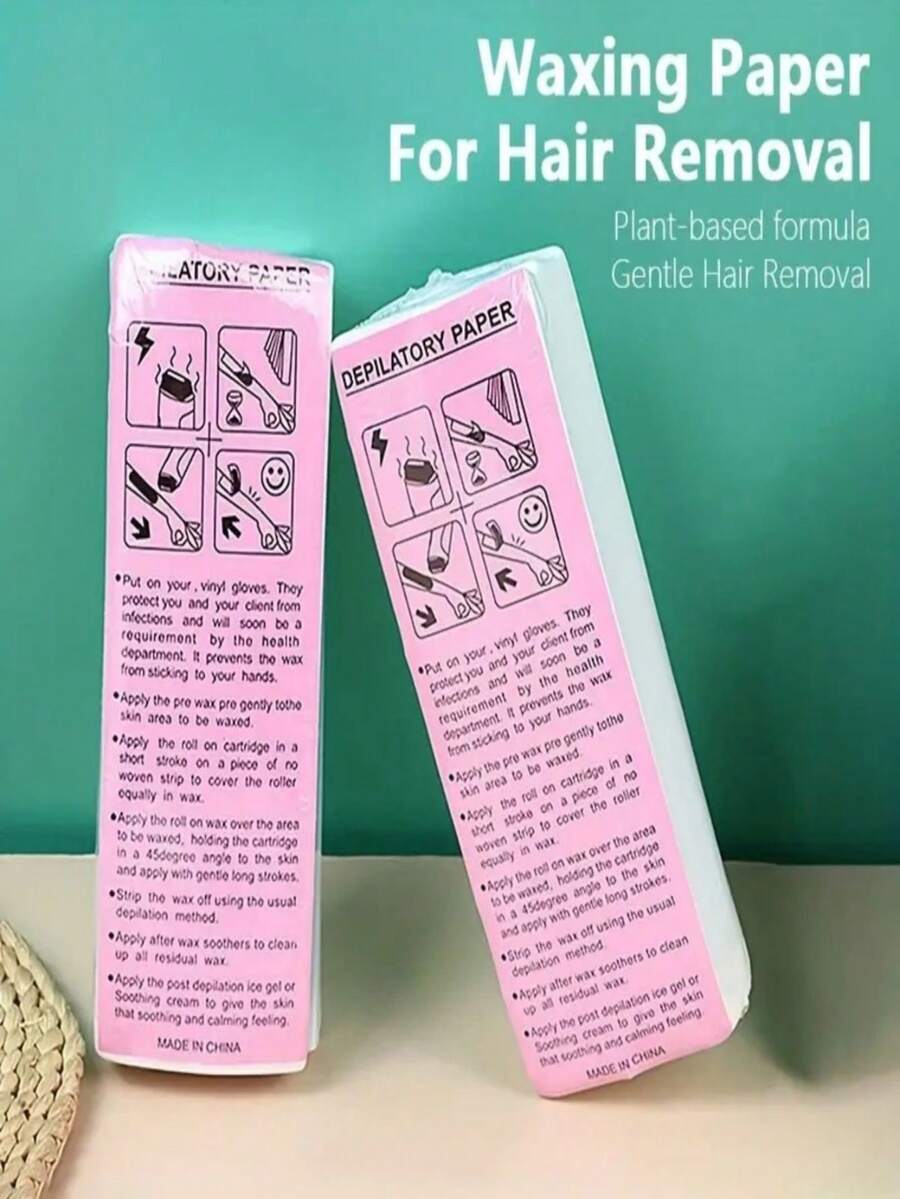 50/100 Pcs Disposable Wax Strips - Painless Hair Removal For Face ...