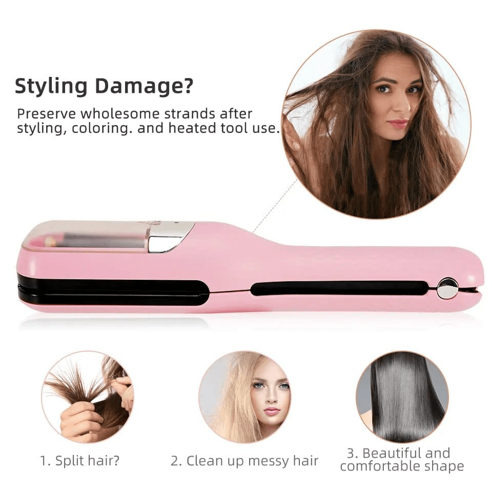 Pink 2nd Gen Rechargeable Hair Trimmer & Split Ends Hair Clipper ...