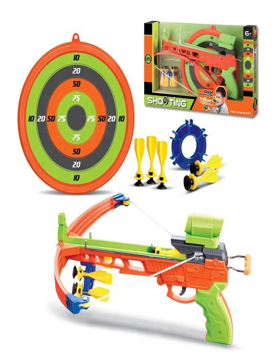 Kids Bow And Arrow Crossbow Toy Set With Target Board, Shooting Game ...