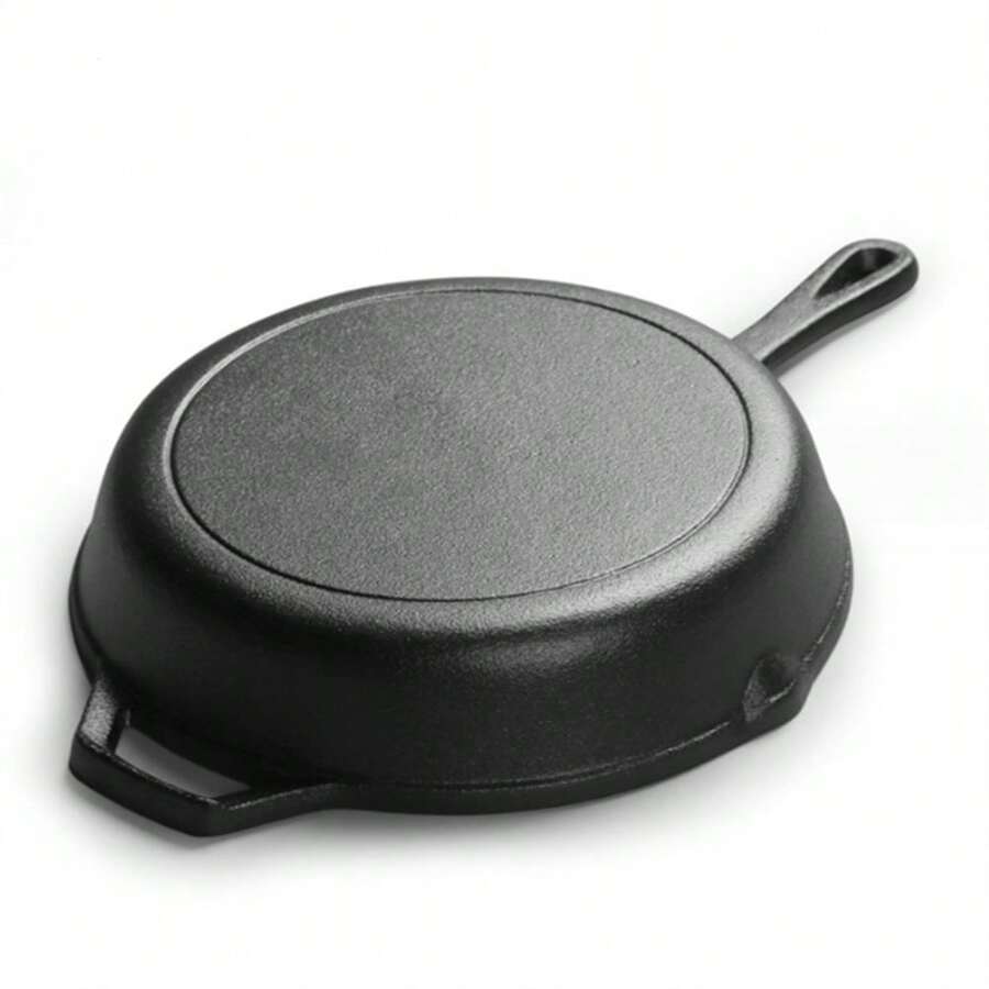 Cast Iron Frying Pan, Cast Iron Uncoated Frying Plate Flat Bottomed Pan ...