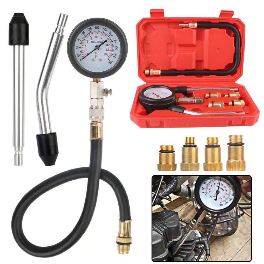 Automotive Cylinder Tester Kit With M10 M12 M14 M18 Adapter Gasoline ...