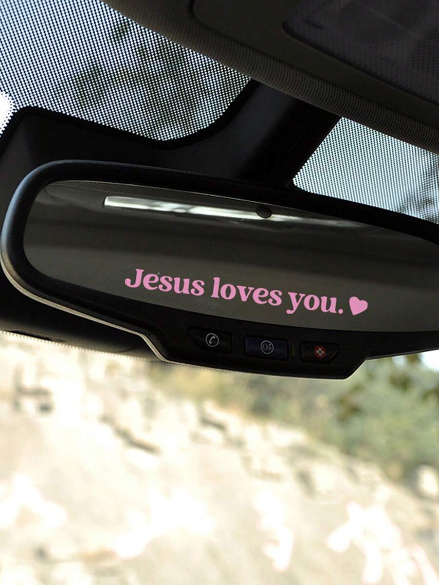 RandySticker Jesus Loves You Car Sticker|Car Decal|Rearview Car Sticker ...