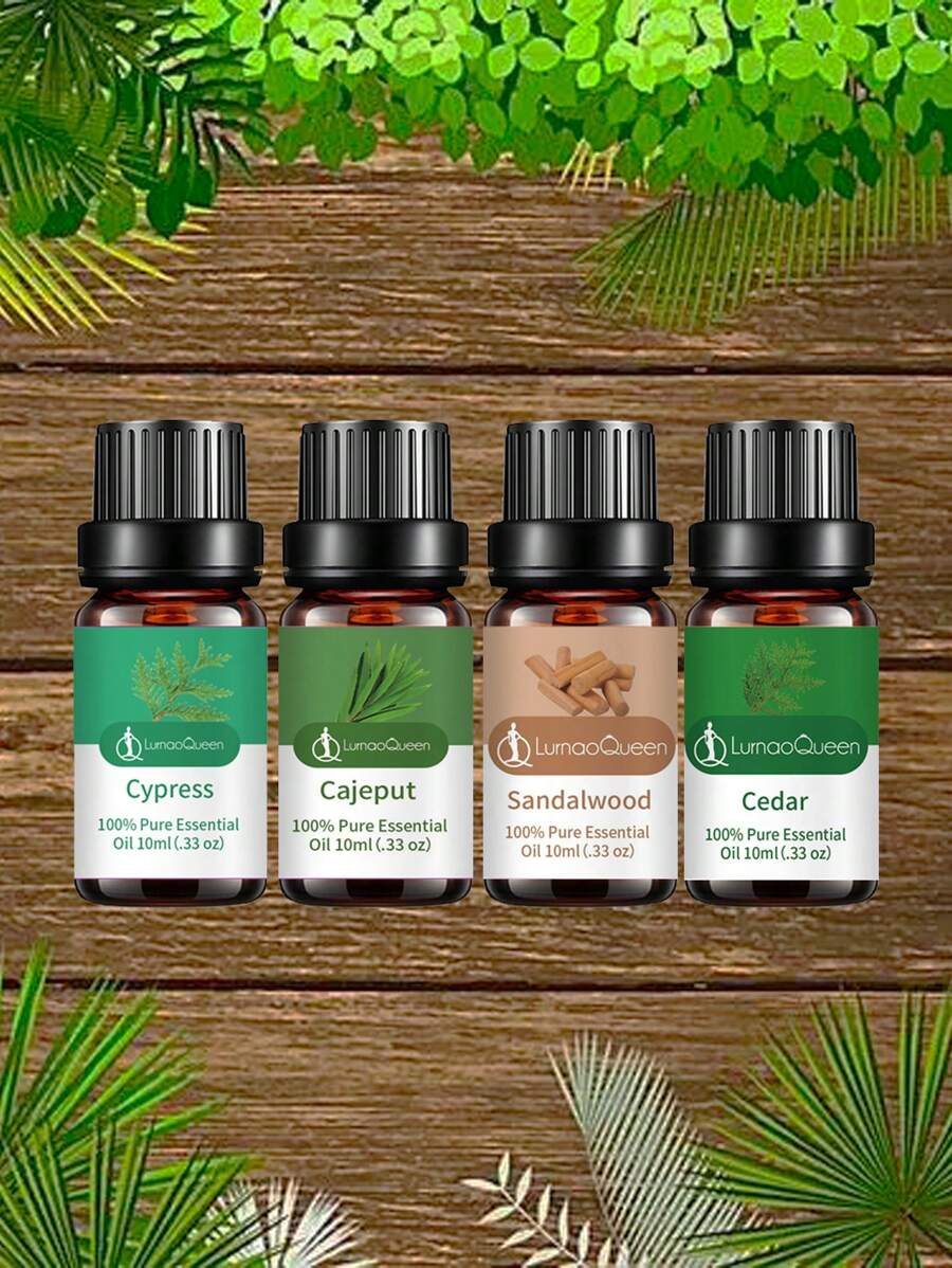 100 Pure Plant Extract Essential Oil Set 10ML*4pcs Kit Long Lasting ...